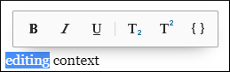 Floating Contextual Toolbar